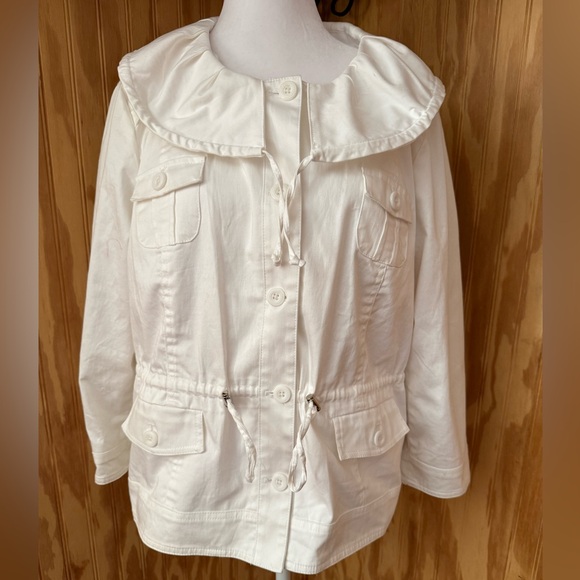 Sandro | Jackets & Coats | Sandro White Utility Jacket | Poshmark